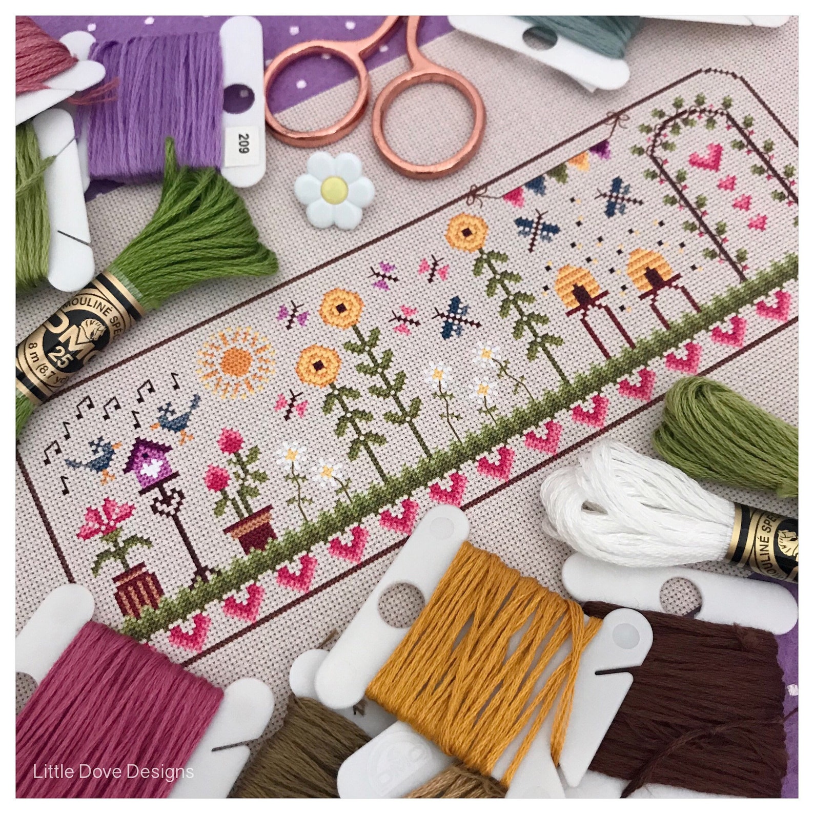 Summer Days Cross Stitch Sampler PDF Chart INSTANT DOWNLOAD | Etsy