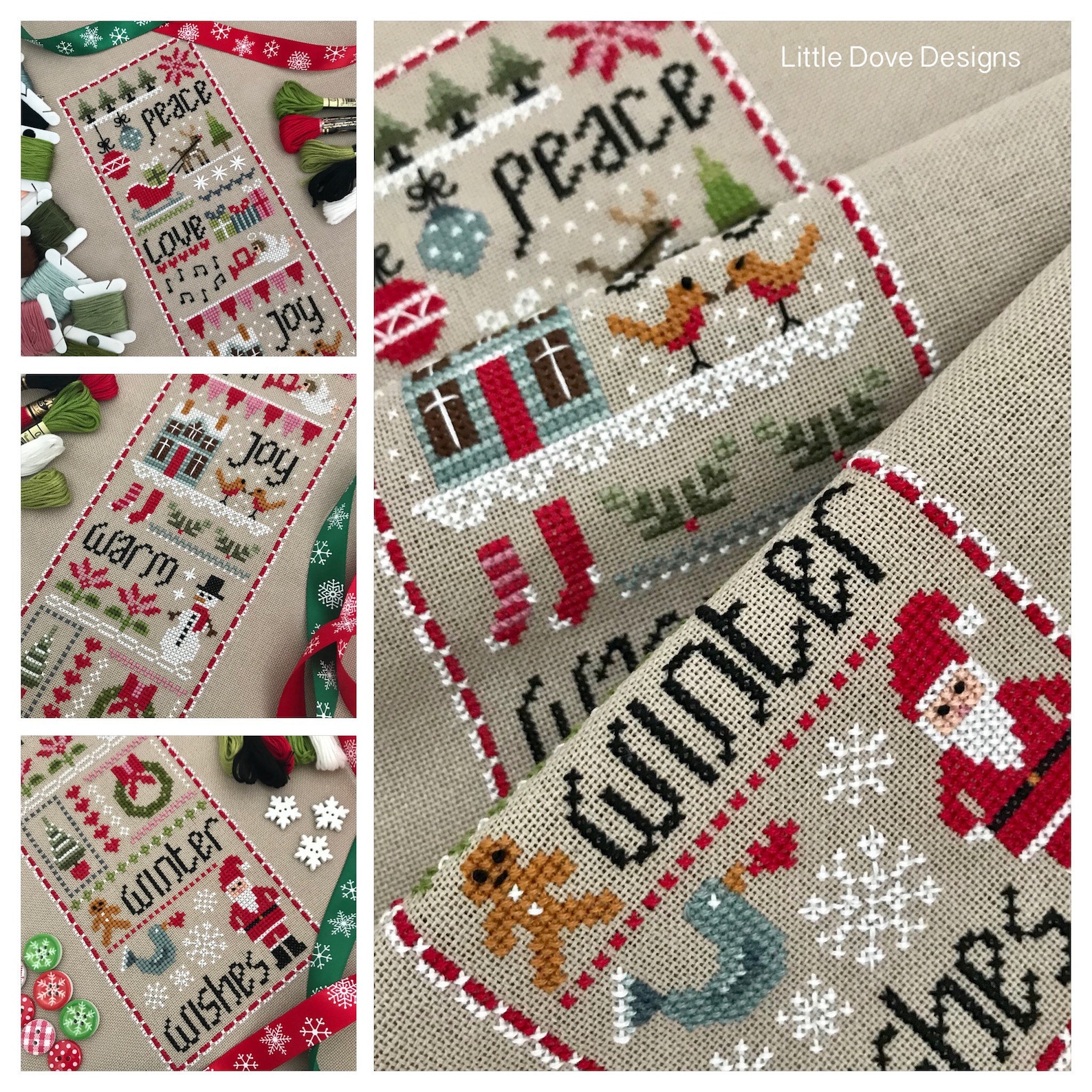Christmas Wishes Cross Stitch Sampler PDF Chart INSTANT DOWNLOAD - Etsy