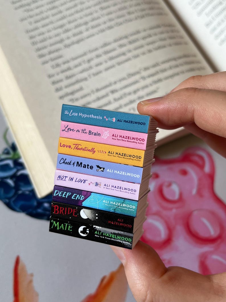 Mini Ali Hazelwood Books (set of 8 Mini Books) | Miniature Tiny ...