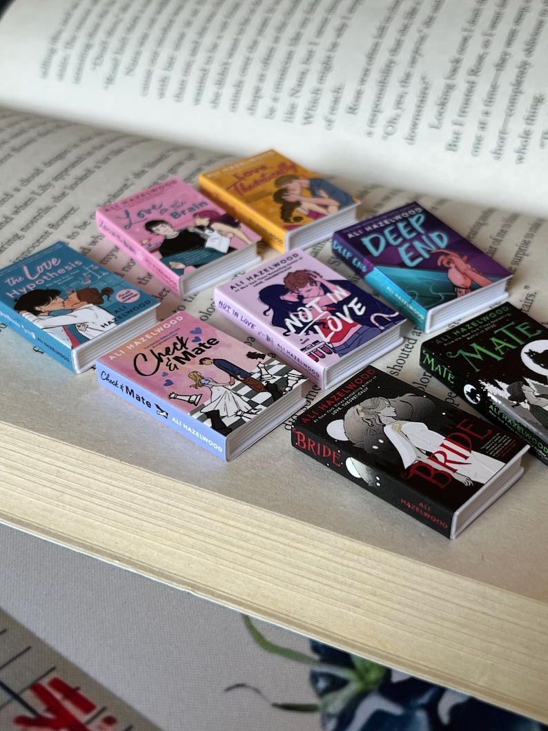 Mini Ali Hazelwood Books (set of 8 Mini Books) | Miniature Tiny ...