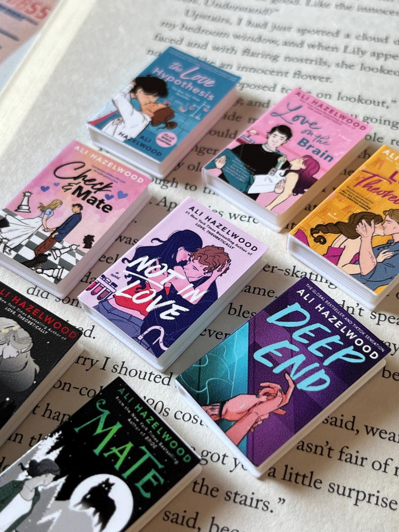 Mini Ali Hazelwood Books (set of 8 Mini Books) | Miniature Tiny ...