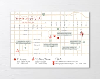 Custom Map Insert With Invitation - Etsy