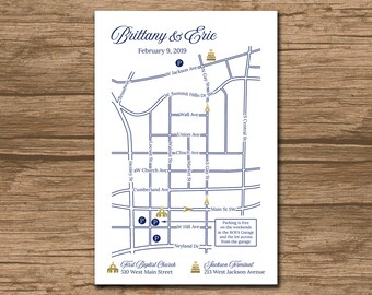 Wedding Map Insert | Etsy