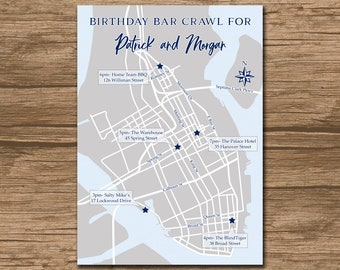 Custom Wedding Map Event Map Directions Locations PRINTED | Etsy