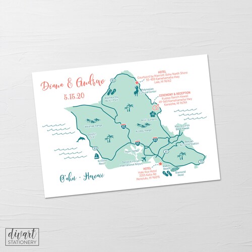 Custom Wedding Map - Etsy