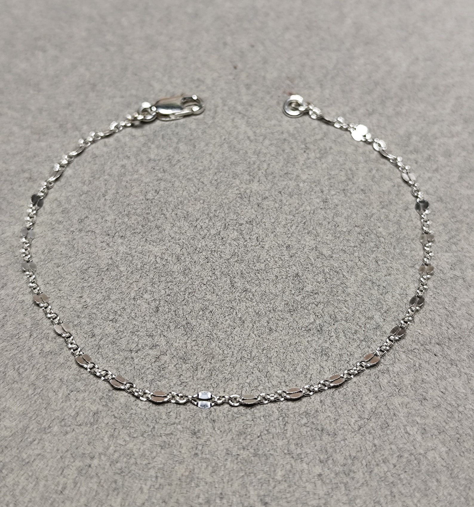 Thin Sterling Silver Chain Bracelet, Delicate Silver Bracelet, Everyday ...