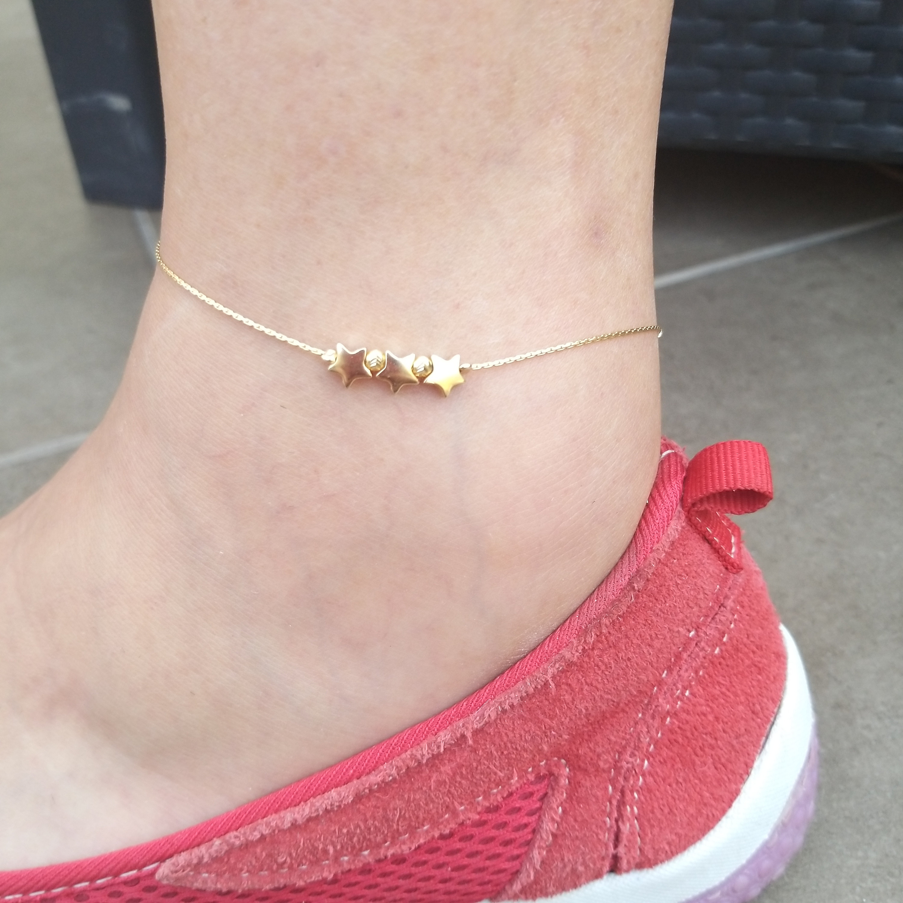 Dainty Gold Star Anklet, 14K Goldfilled Anklet, Gold Foot Jewelry ...
