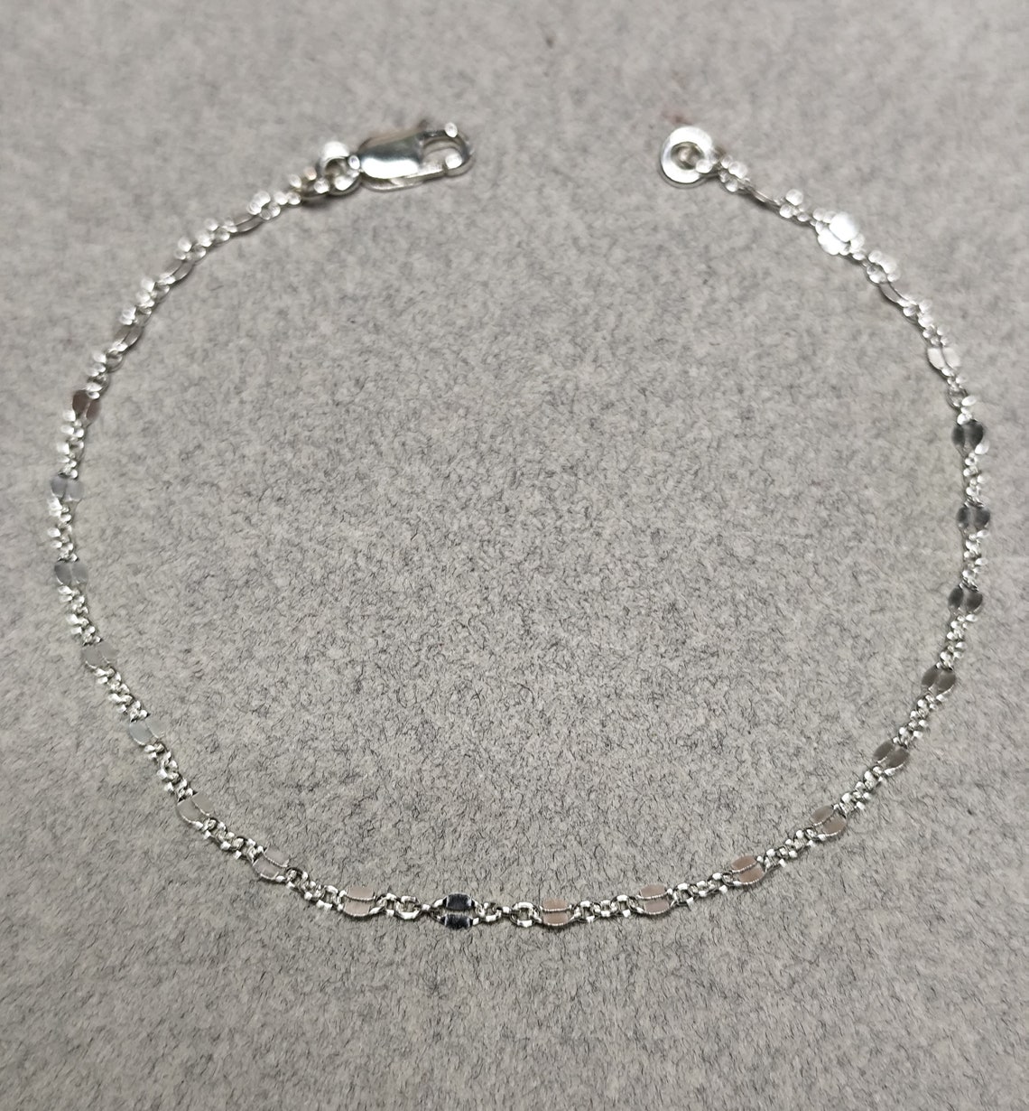 Thin Sterling Silver Chain Bracelet, Delicate Silver Bracelet, Everyday ...