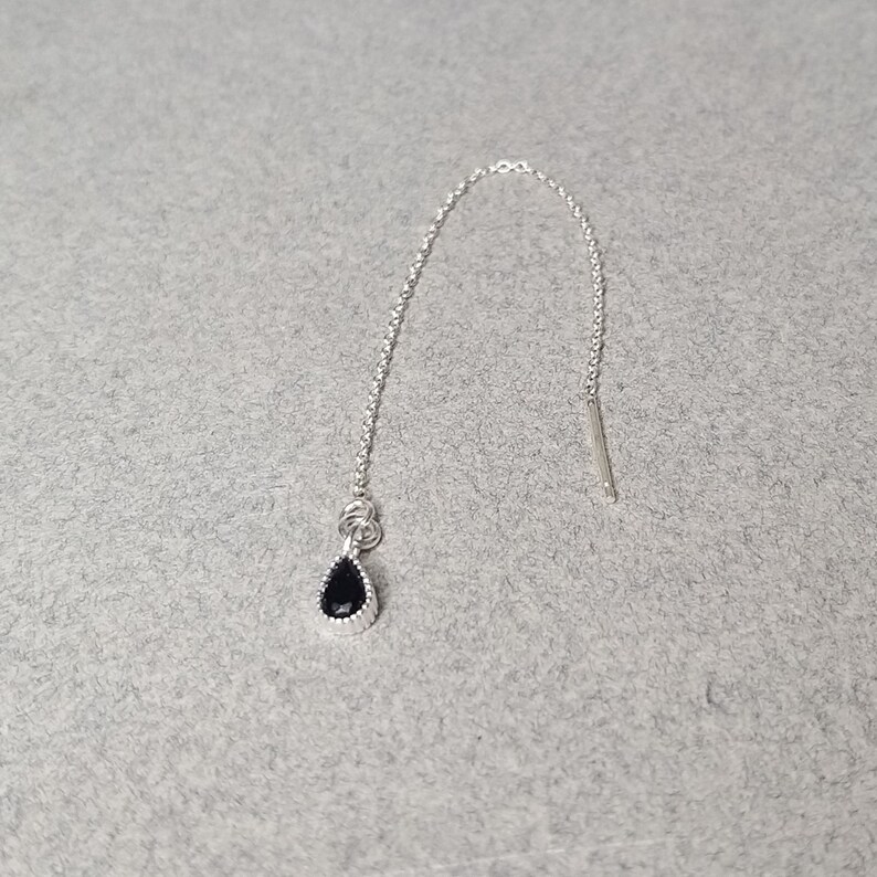 Double Piercing Thread Earring Two Holes Earring Sterling - Etsy