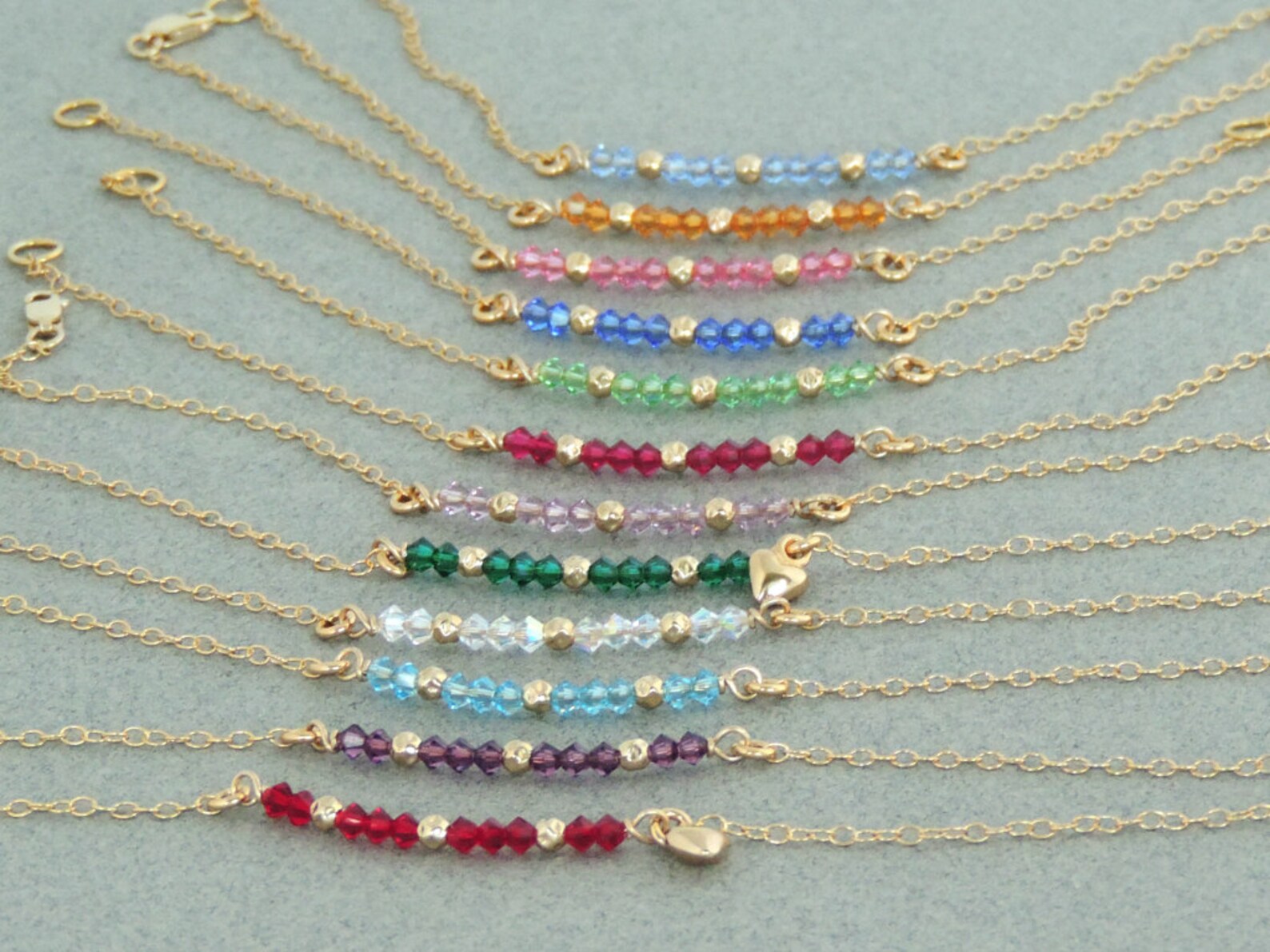 November Birthstone Bracelet, Topaz Swarovski Bracelet, Girl's ...