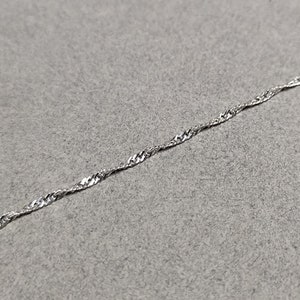 Sparkling Twisted Chain Bracelet, Sterling Silver Singapore Chain ...