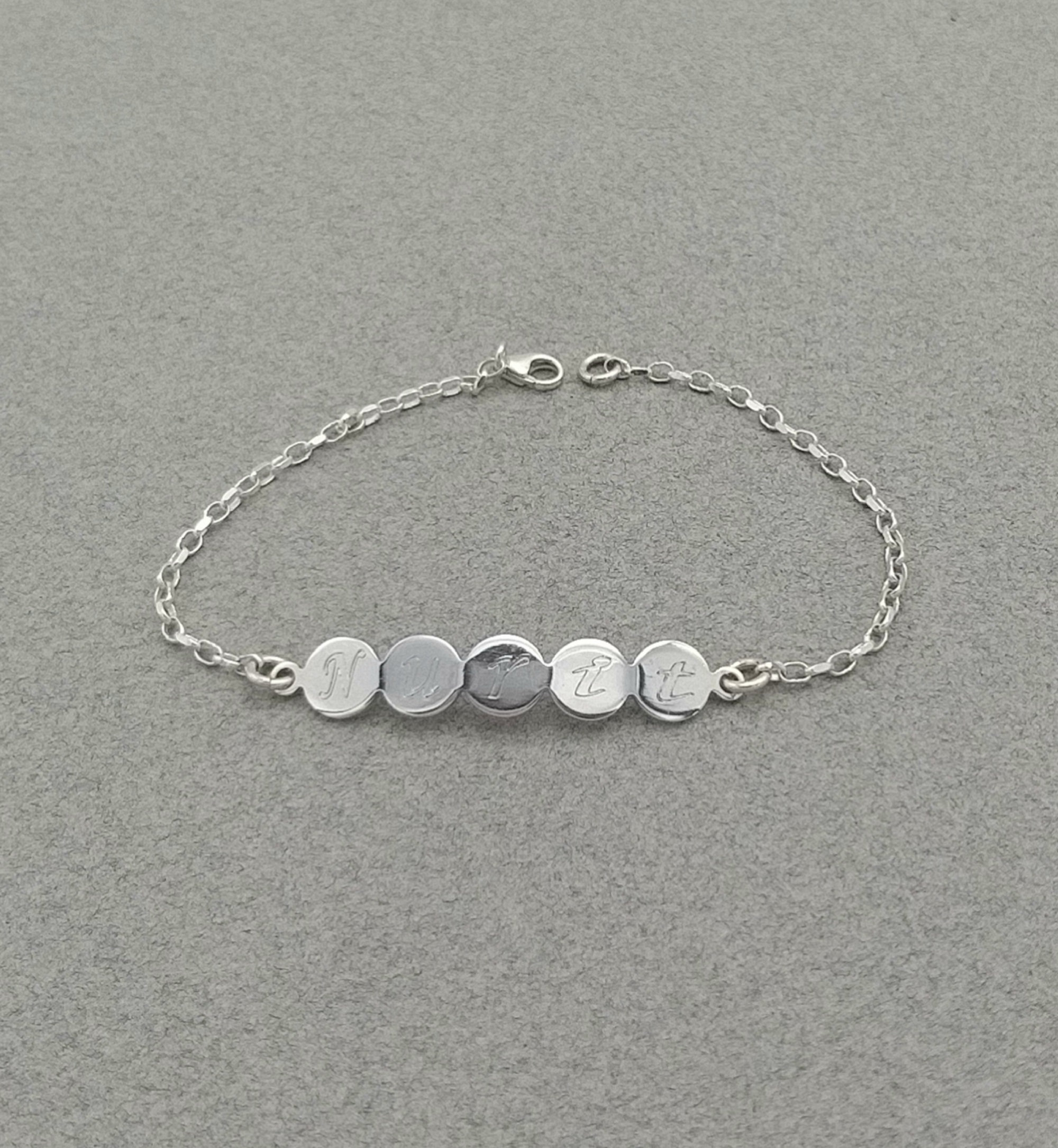 Personalized Custom Name Sterling Silver Bracelet Custom - Etsy Israel