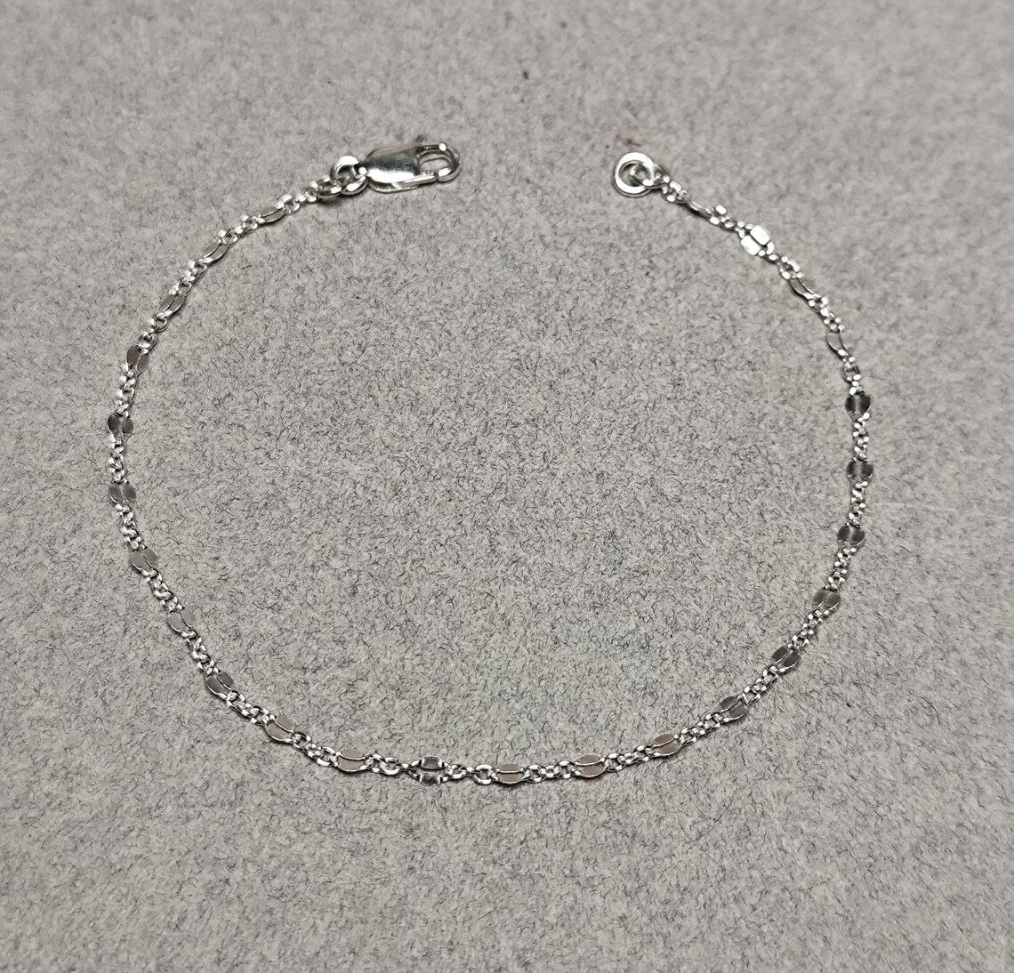 Thin Sterling Silver Chain Bracelet, Delicate Silver Bracelet, Everyday ...
