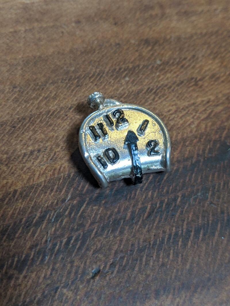 Salvador Dali Inspired Melting Watch Sterling Silver Pendant - Etsy