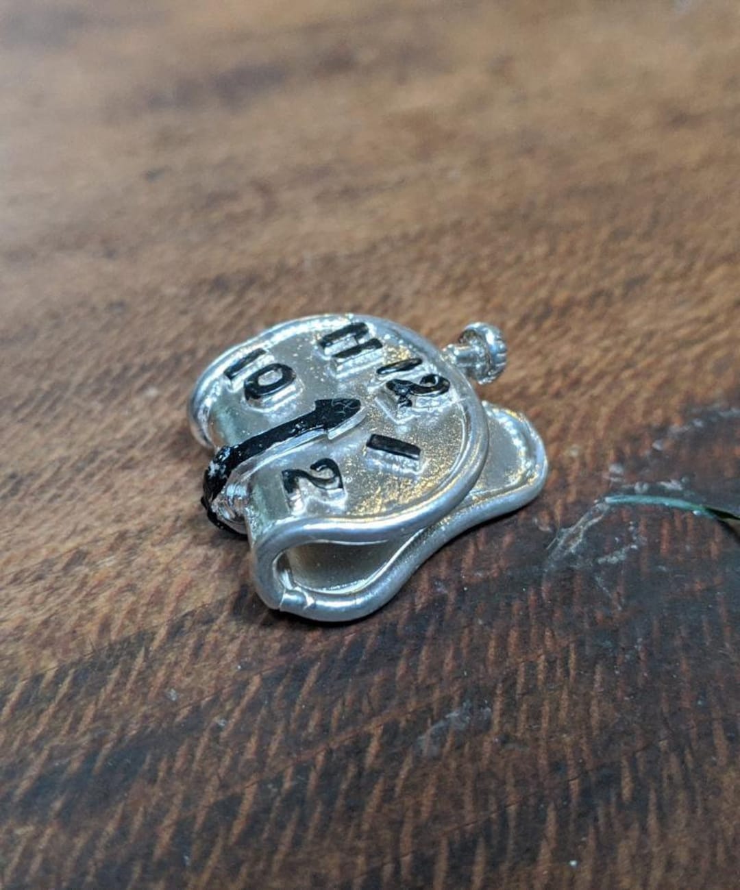 Salvador Dali Inspired Melting Watch Sterling Silver Pendant - Etsy