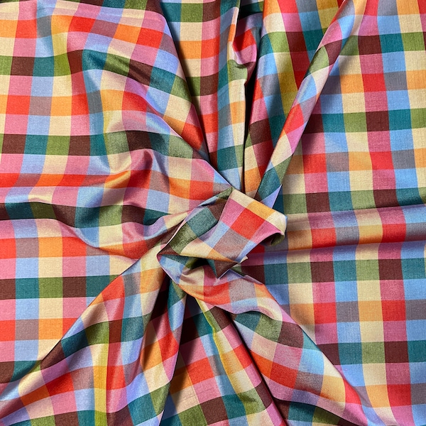 Checked Linen Fabric - Etsy