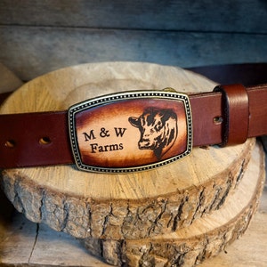 Belt Buckle With Angus Cow - Etsy