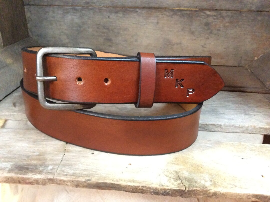 EXTRA LONG Leather Belt 1.5"-full Grain Handmade Vegetable-tanned ...