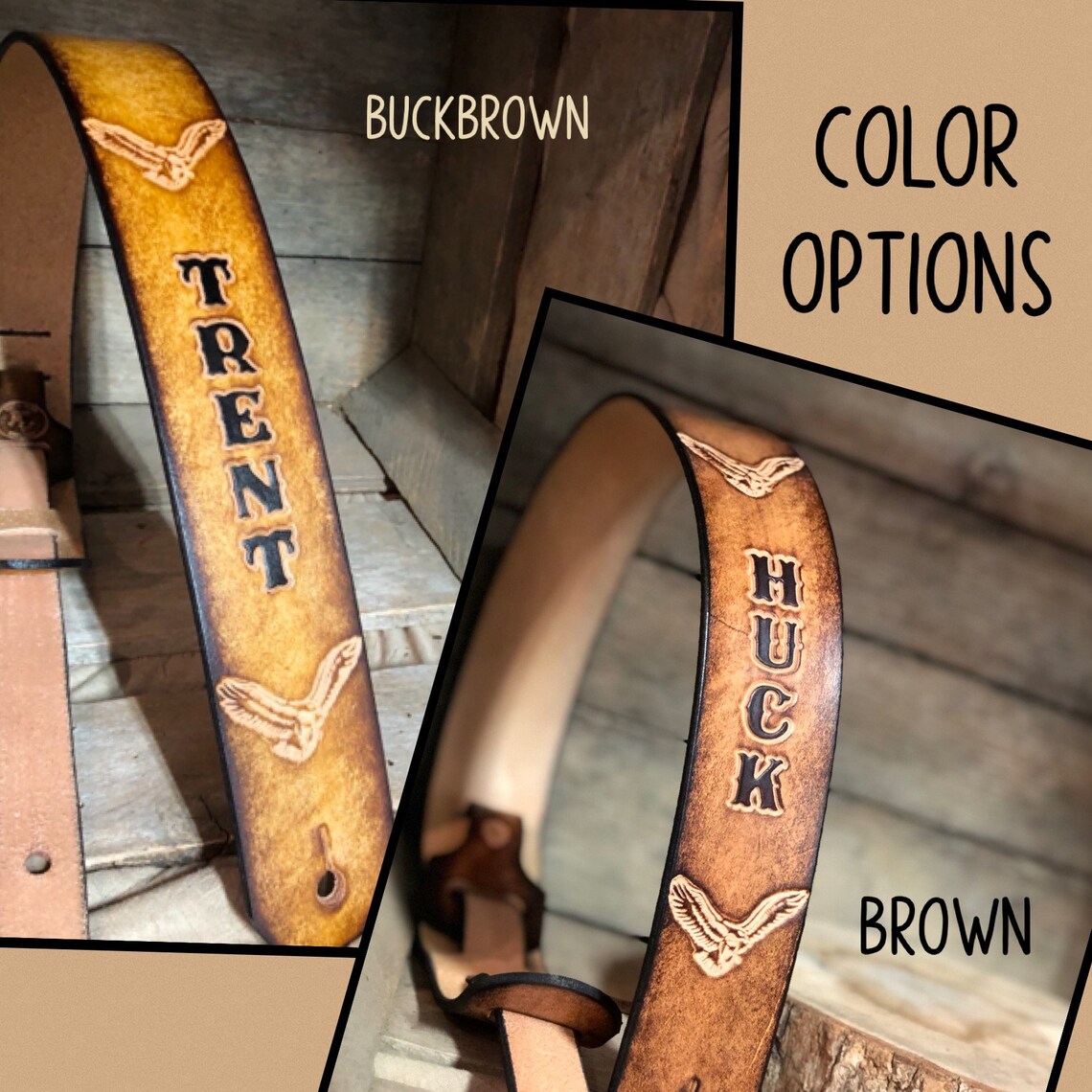 KIDS Personalized Leather Guitar Strap Customized With Your - Etsy
