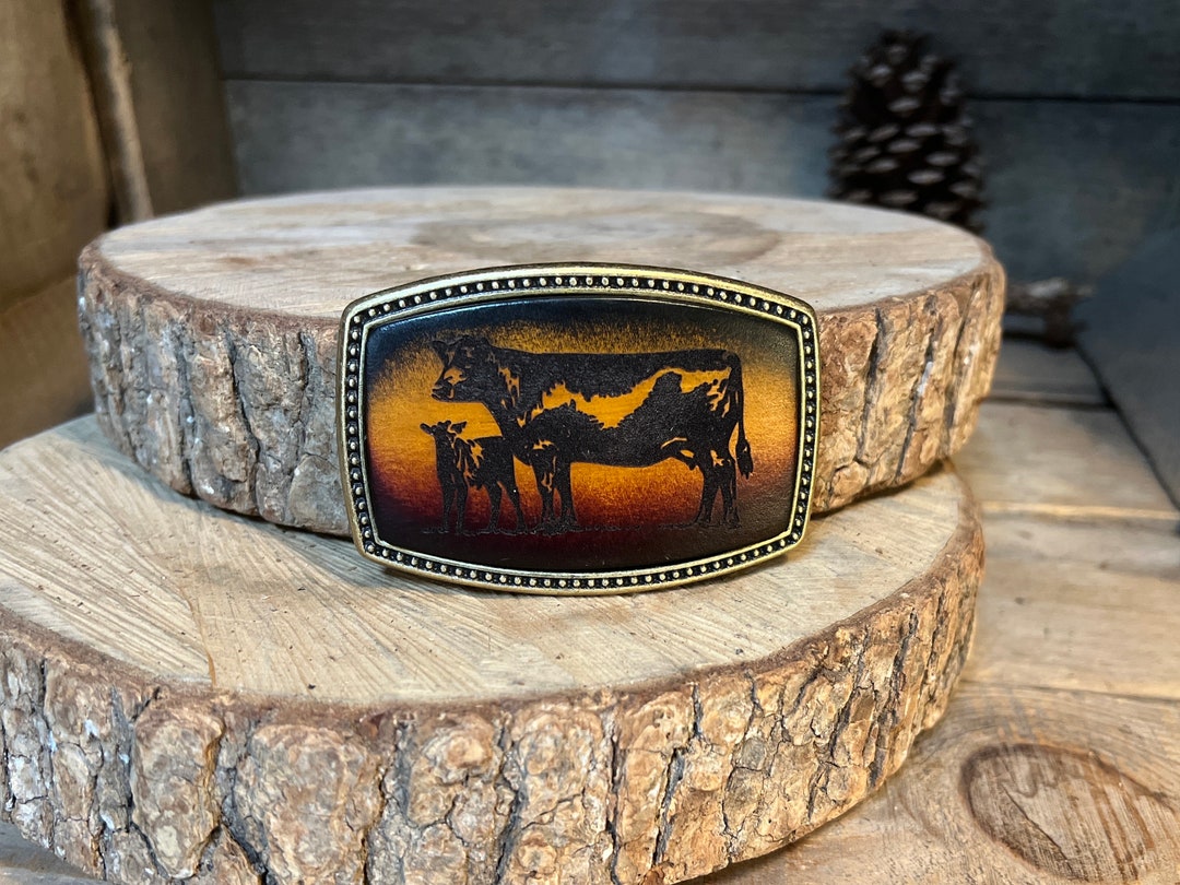Personalized Cow Belt Buckle: Custom Personalized Heifer & Calf Farm ...