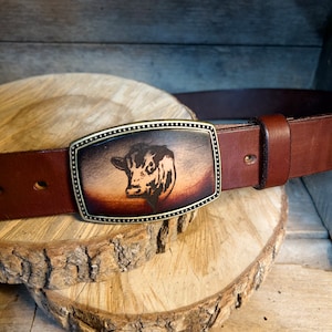 HANDMADE BELT Buckle: Personalized Farm Gift- Angus Cow-custom Work - Etsy