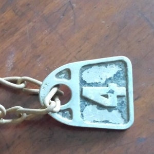 Vintage Hasco Newport NY Number Four Metal Cattle Bovine Ear Neck Farm ...