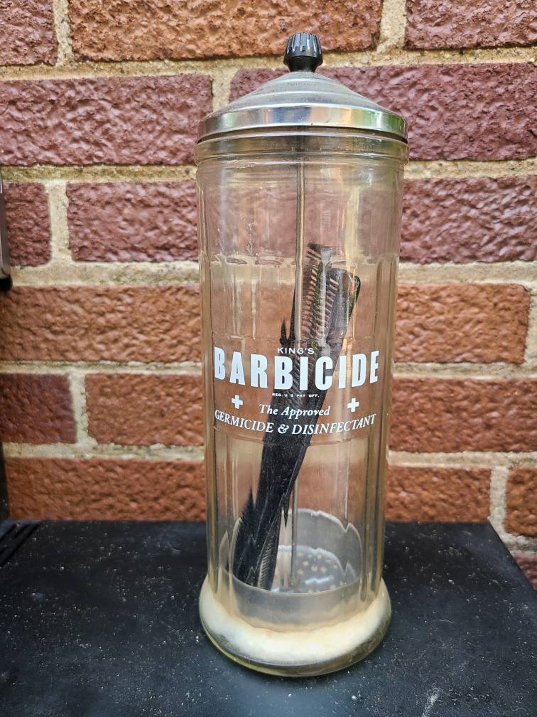 Classic Circa 1970's Vintage Barber Shop King's Disinfectant Germicide ...