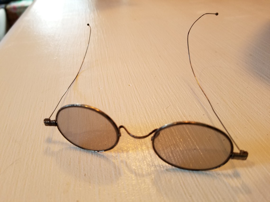 Civil War Era Victorian Wire Eyeglasses Eye Wear With Tinted | Etsy