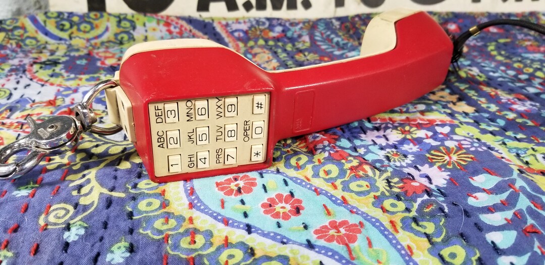 Vintage Walker Red & Tan Telephone Line Test Repair Lineman Push-button ...