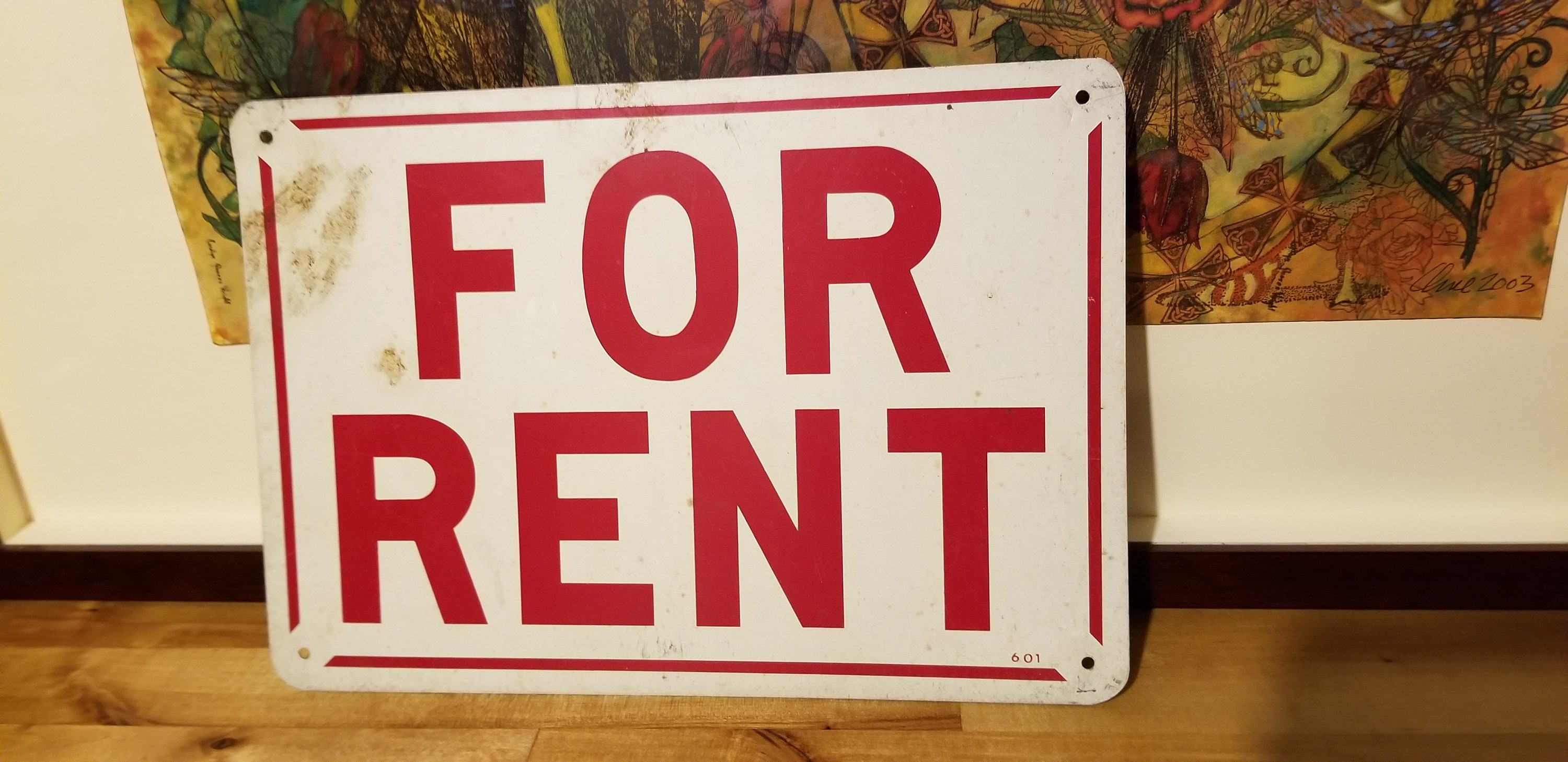 Vintage Antique for Rent Red on White Metal Sign Plaque - Etsy UK