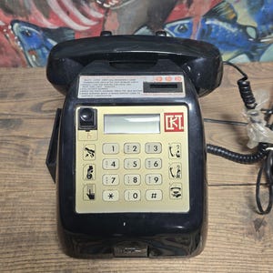 Antique Black Coin-operated Hotel Lobby Push Button Table Top Pay ...