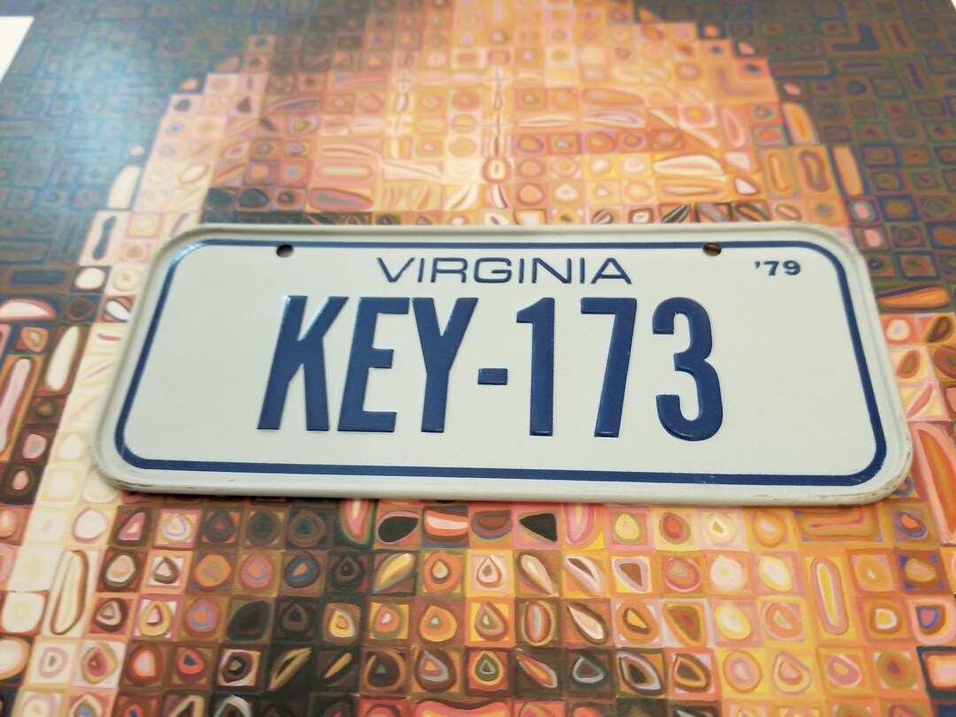 Vintage 1979 Mini Automobile Tin License Plate Virginia VA. State ...
