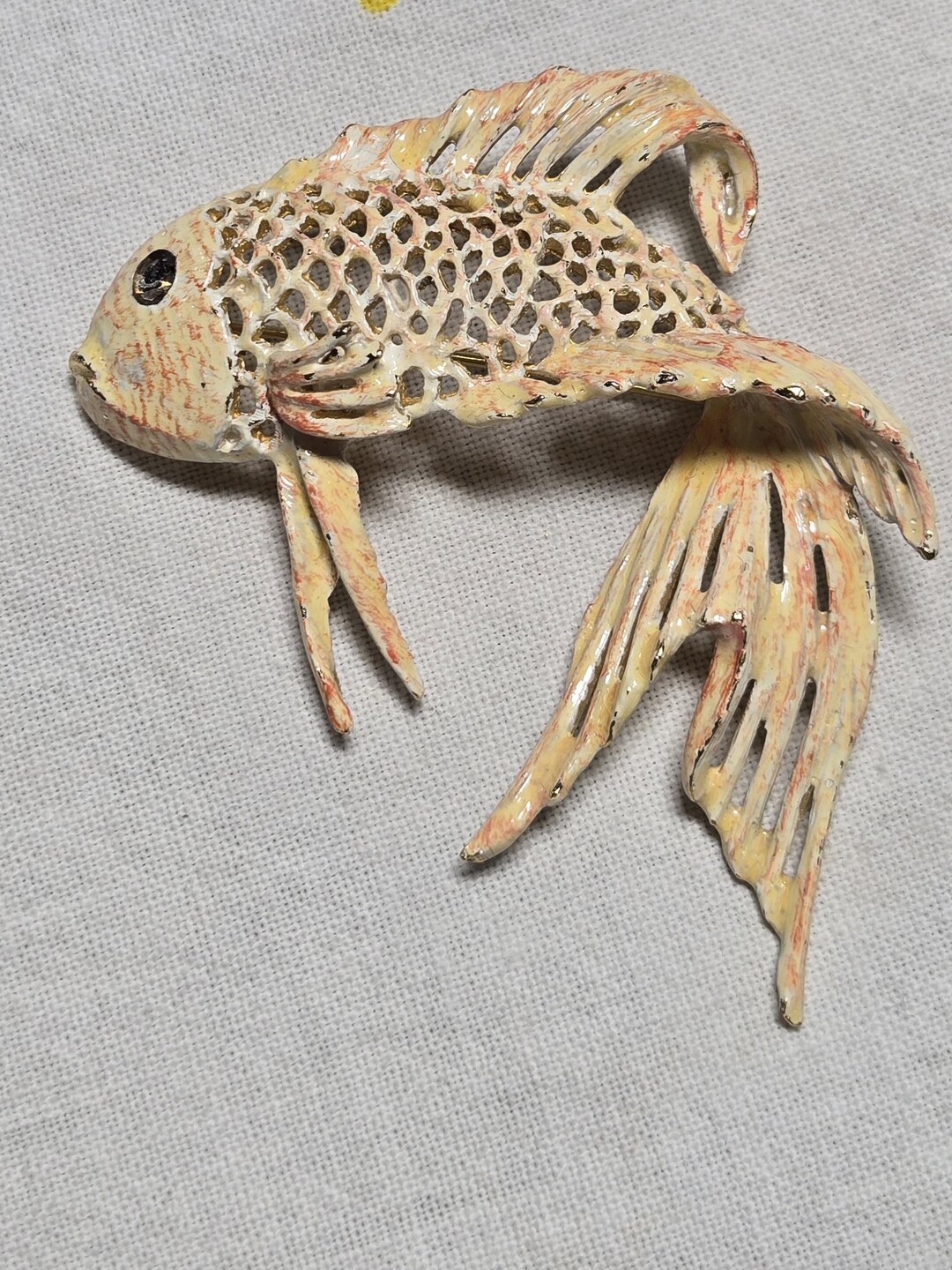 Antique Jeanne Enamel Swimming Koi Fish Pin With Rhinestone Eye - Etsy