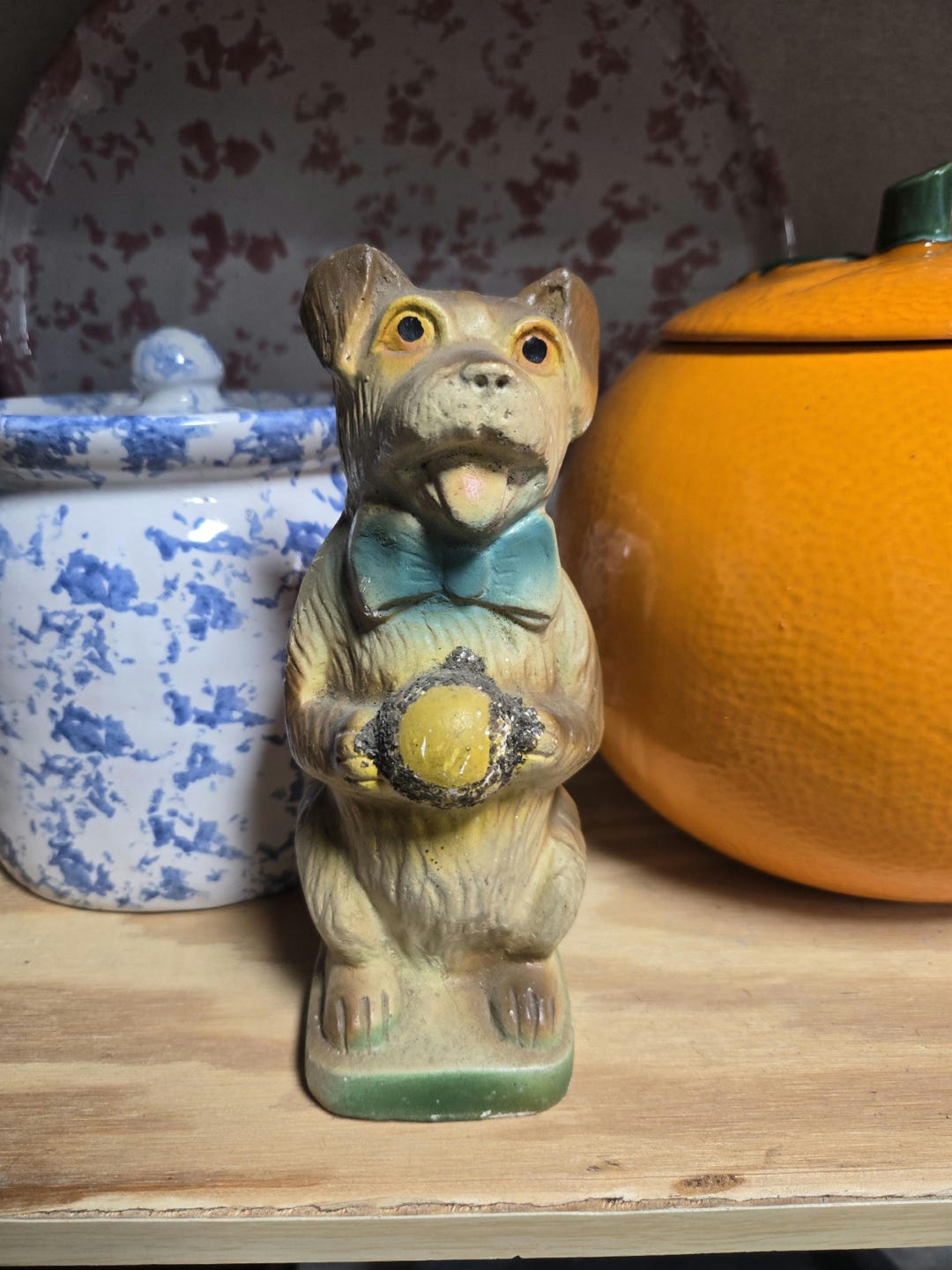 Antique Chalkware Chalk Ware Scottie Scottish Terrier Begging Scotty ...