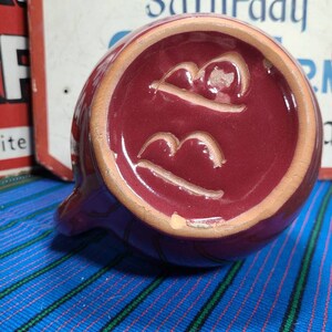 Vintage Beautiful Deep Oxblood Old Red Maroon Bybee Pottery Primitive ...