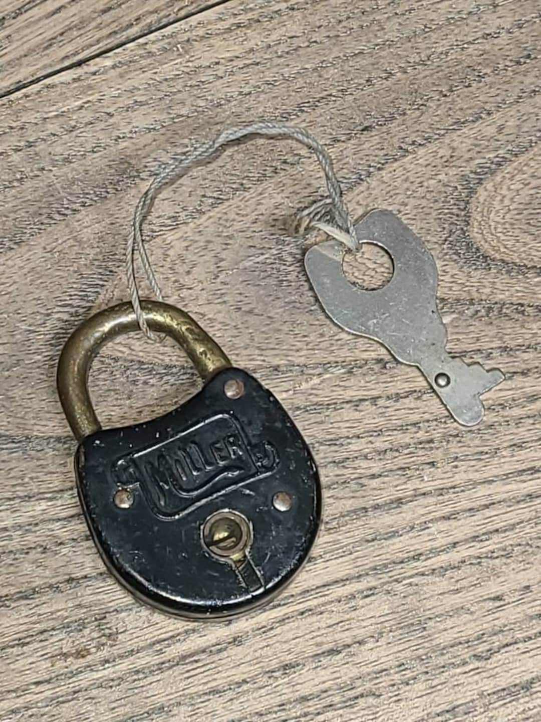 Antique Miller Padlock With Key Made in the USA Works Great - Etsy
