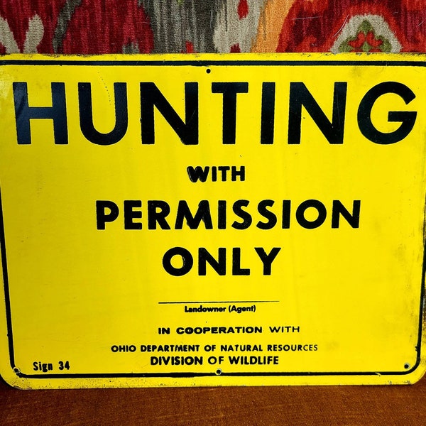 Vintage Hunting With Permission Signs - Etsy