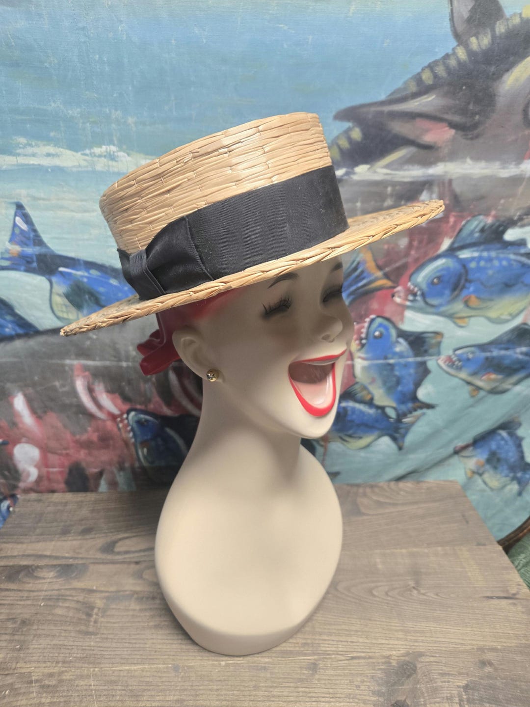 Rare Circa 1920's Era Paragon Fancy Vintage Straw Boaters Hat With ...