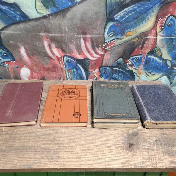 Antique School Text Books - Etsy