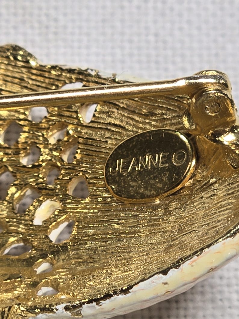 Antique Jeanne Enamel Swimming Koi Fish Pin With Rhinestone Eye - Etsy