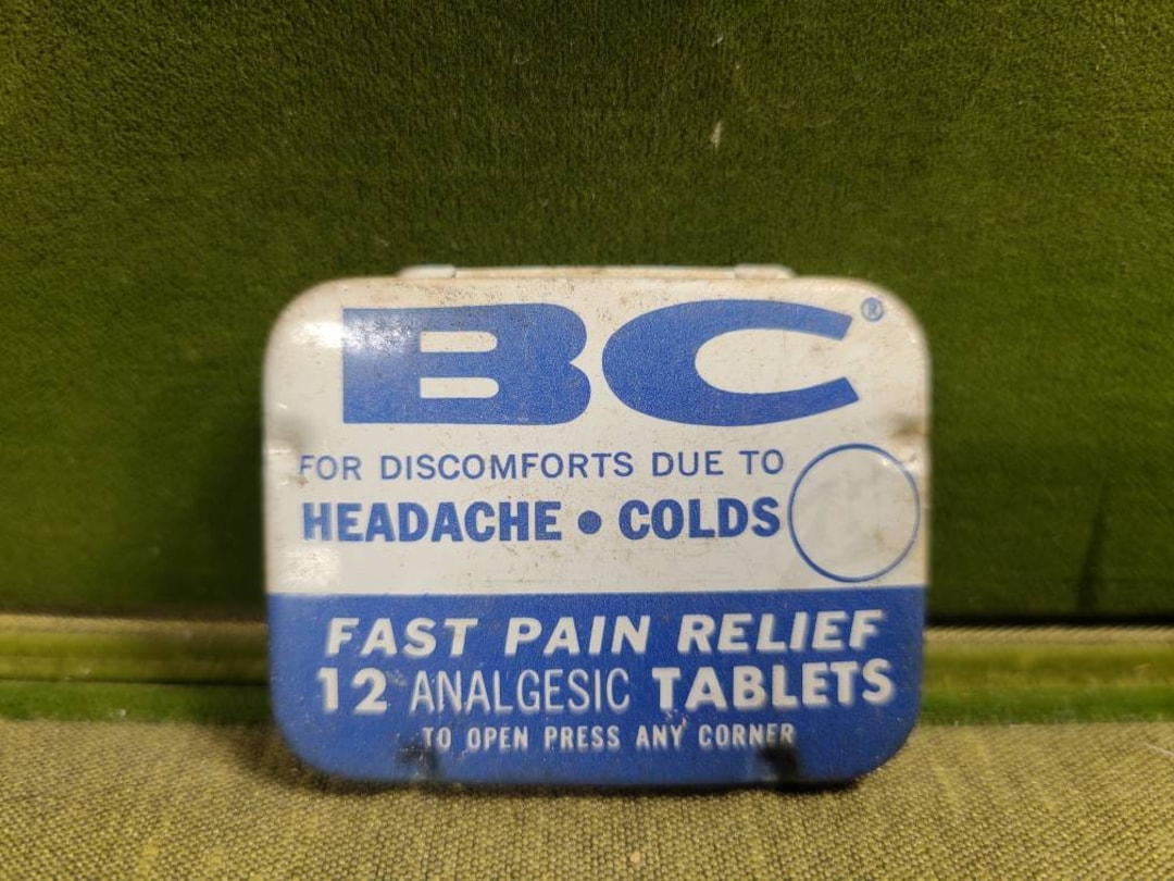 1950's Pharmacists Apothecary Druggist RX Medicine Analgesic BC Tin ...