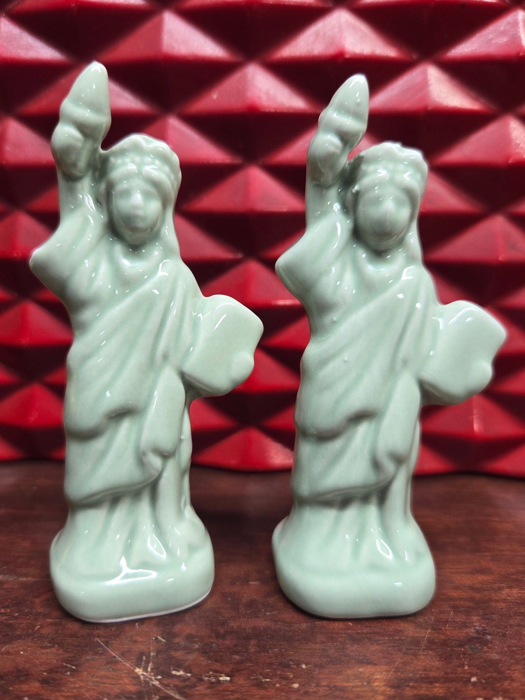 Antique Unused 1960's Statue of Liberty Shaped Salt & Pepper Set ...