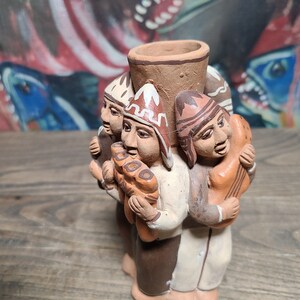 Vintage Handmade Peruvian Red Terracotta Pottery White Paint Artsy ...