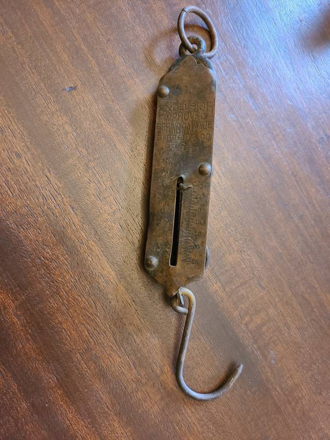 Vintage Brass Excelsior Improved Spring Balance Scale Sargent & Co USA ...