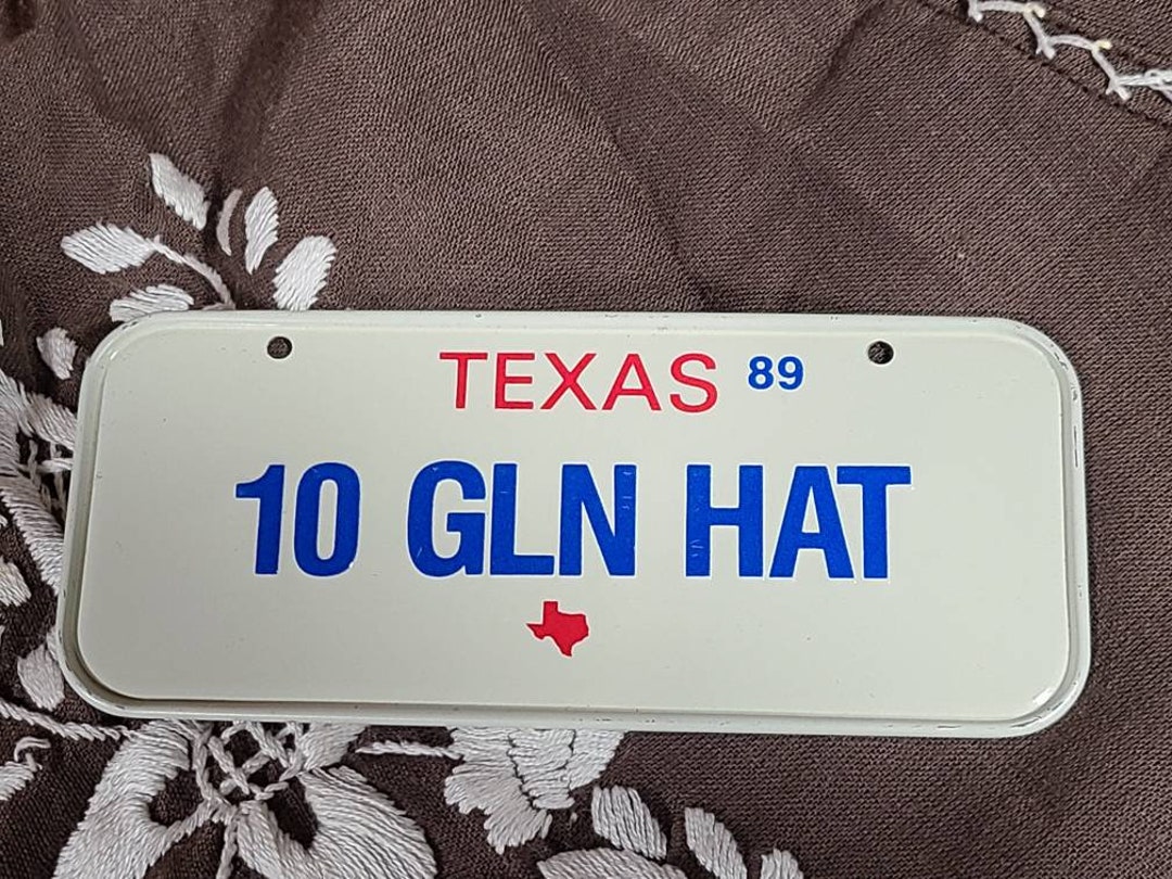 Vintage 1980's Mini Automobile Tin License Plate Texas Tx State ...