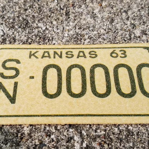 Kansas License Plate Sticker - Etsy