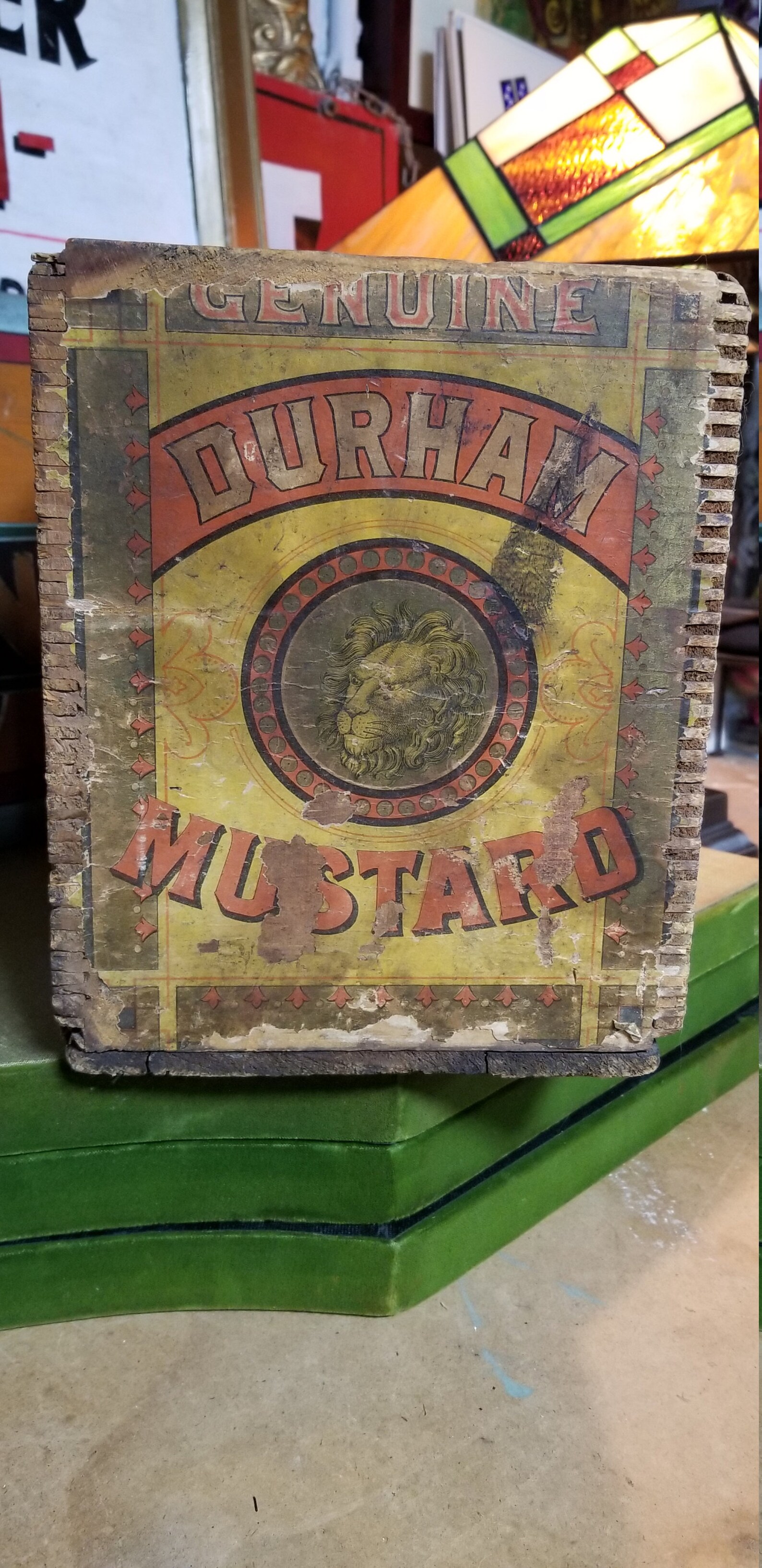 Vintage Wooden Crate Durham Mustard Advertising General Store - Etsy