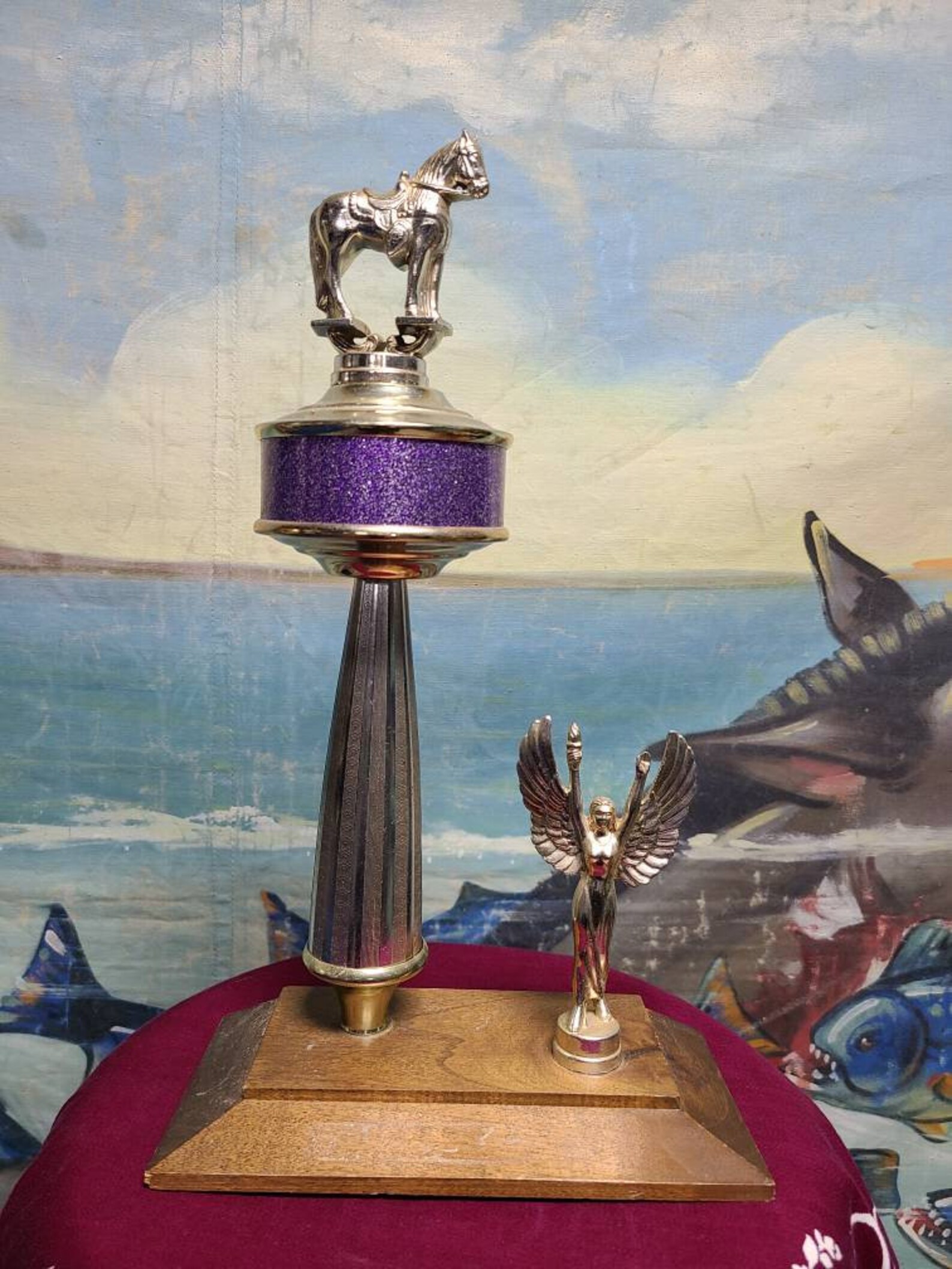 Vintage 1960's Tall Winner Trophy Metallic Trophies - Etsy