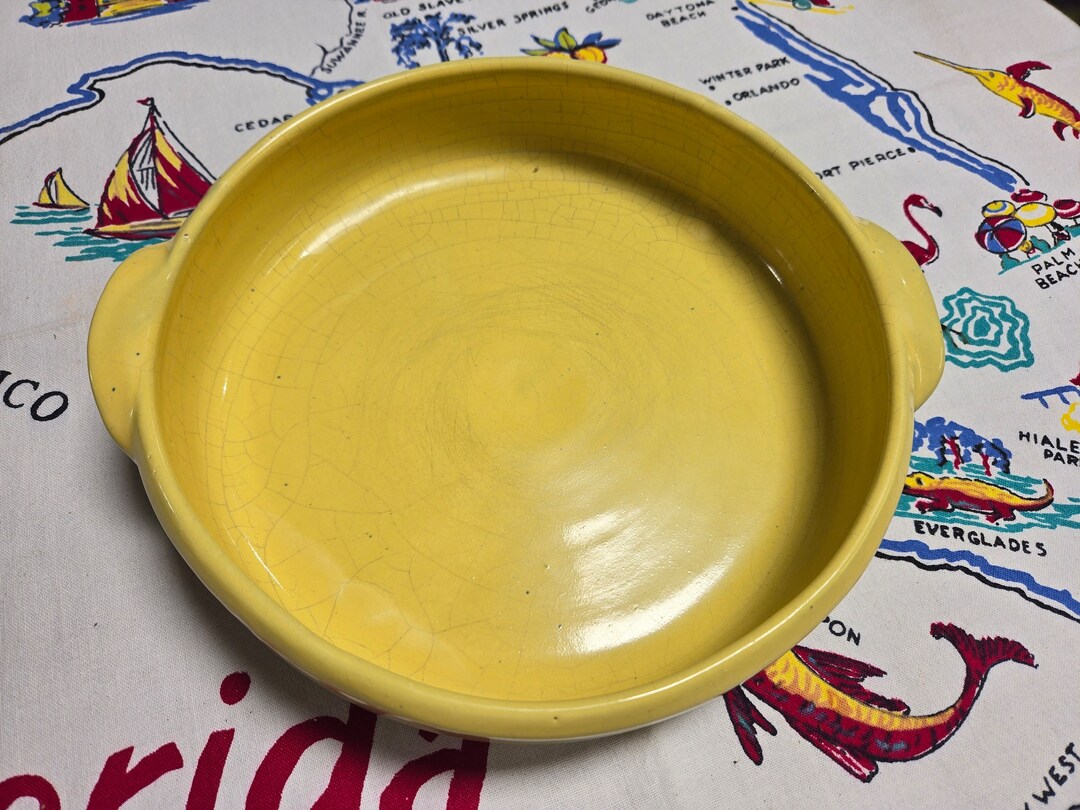 Vintage Beautiful Bybee Light Yellow Handled Primitive Kentucky Pottery ...