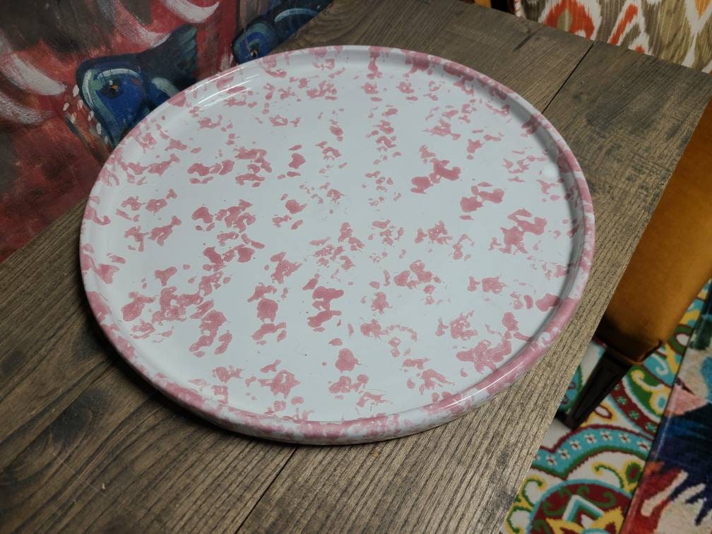 Rare Gorgeous Pink Over White Splatterware Bybee Kentucky - Etsy